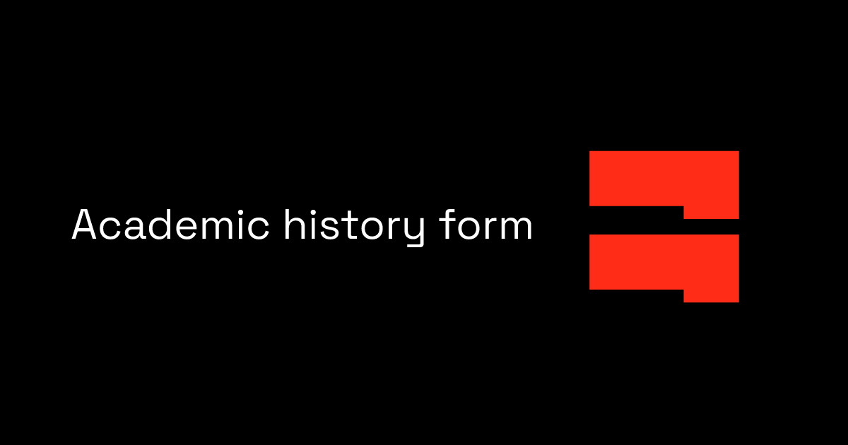 Academic history form