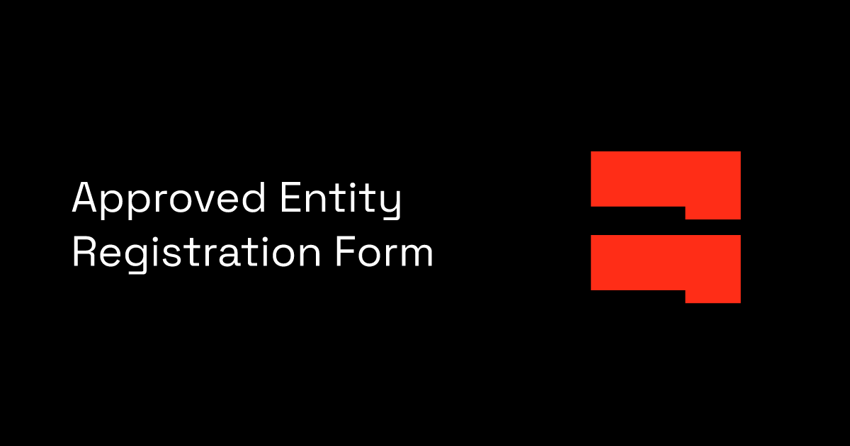 Approved Entity Registration Form