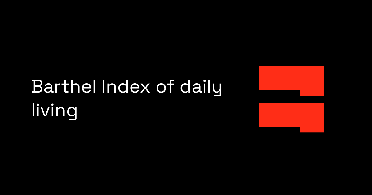 Barthel Index of daily living