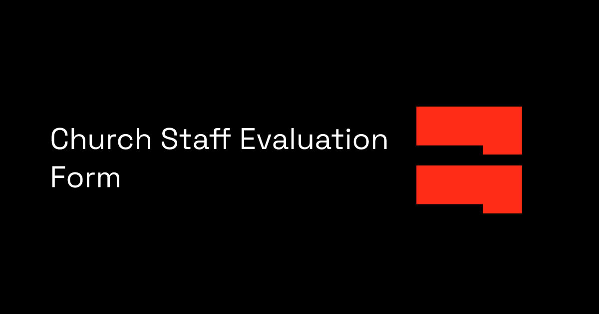 Church Staff Evaluation Form