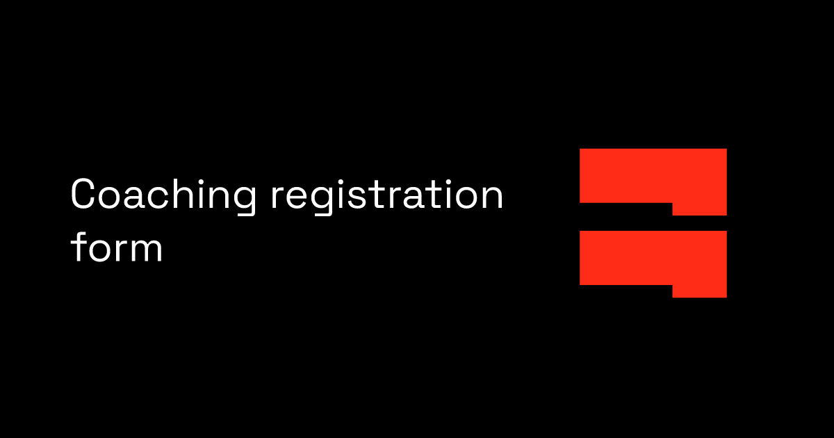 Coaching registration form