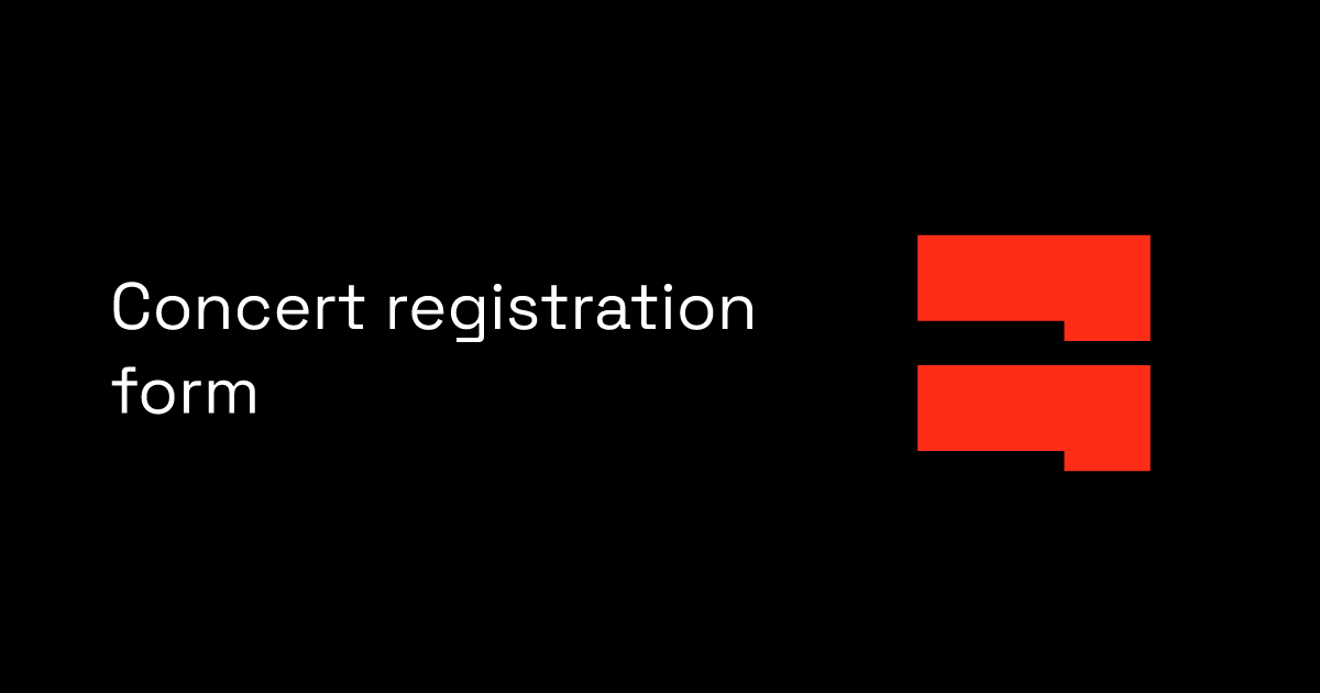 Concert registration form