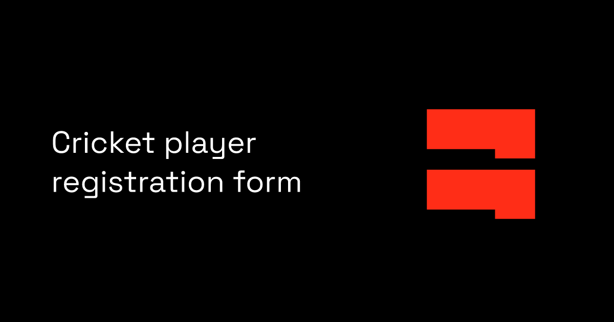 Cricket player registration form