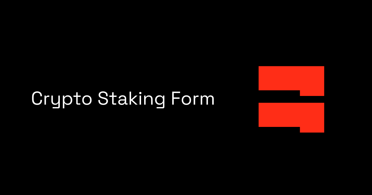 Crypto Staking Form
