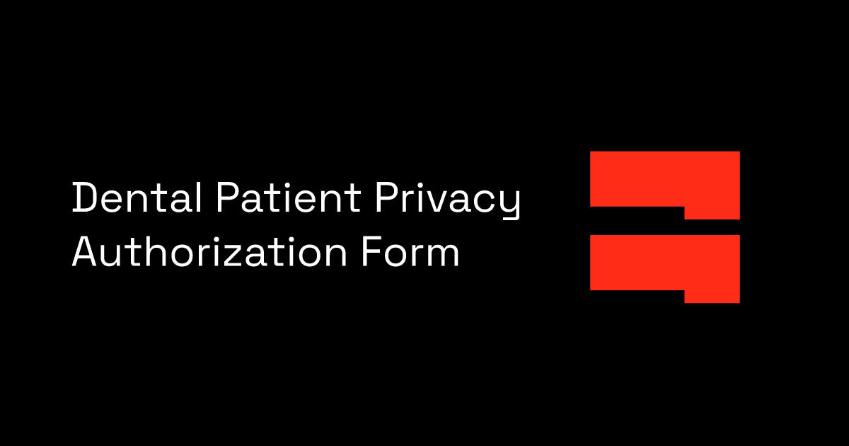 Dental Patient Privacy Authorization Form