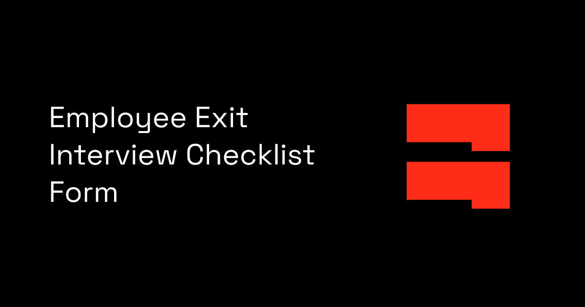 Employee Exit Interview Checklist Form