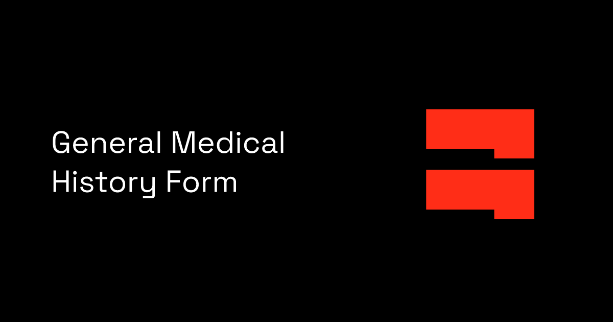 General Medical History Form