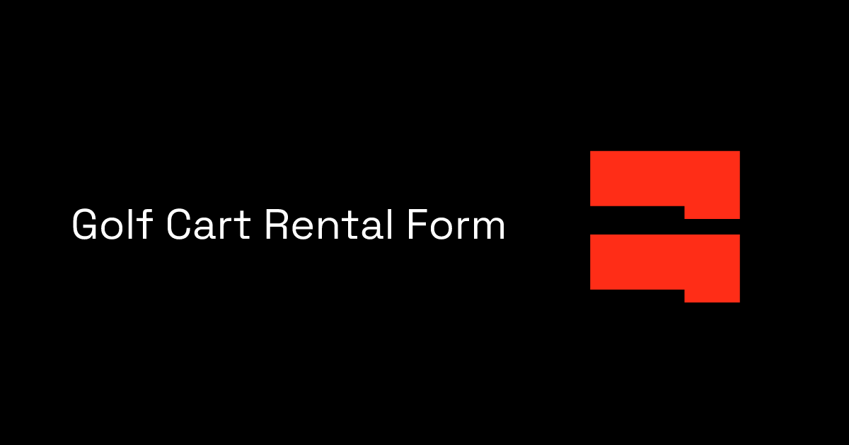Golf Cart Rental Form