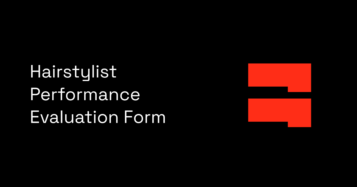 Hairstylist Performance Evaluation Form