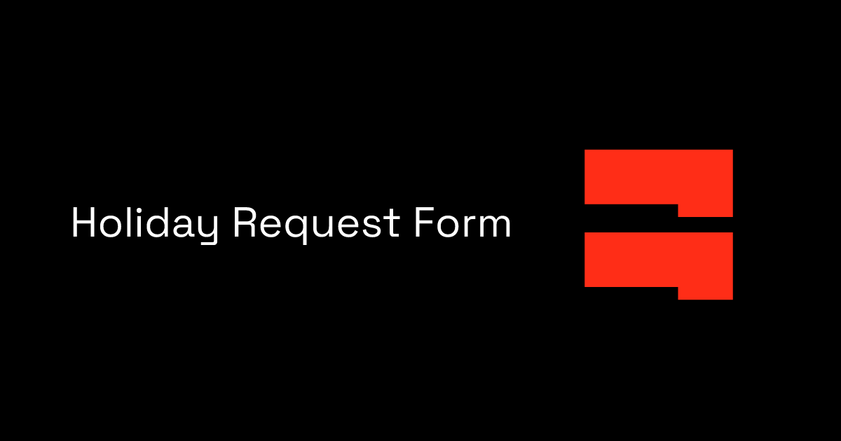 Holiday Request Form