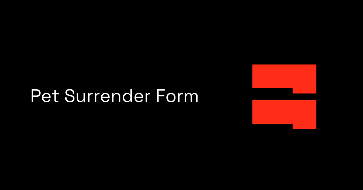 Pet Surrender Form