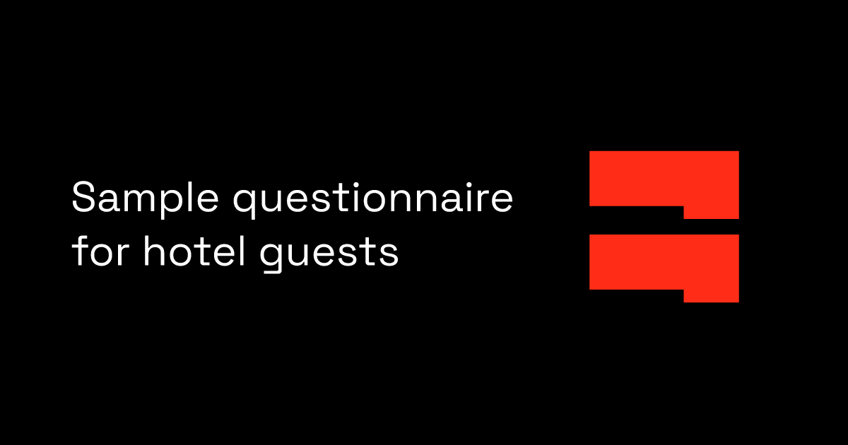 Sample questionnaire for hotel guests