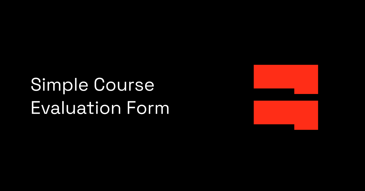 Simple Course Evaluation Form