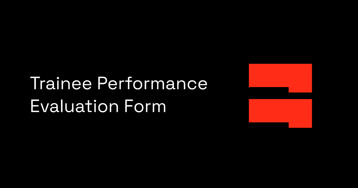 Trainee Performance Evaluation Form