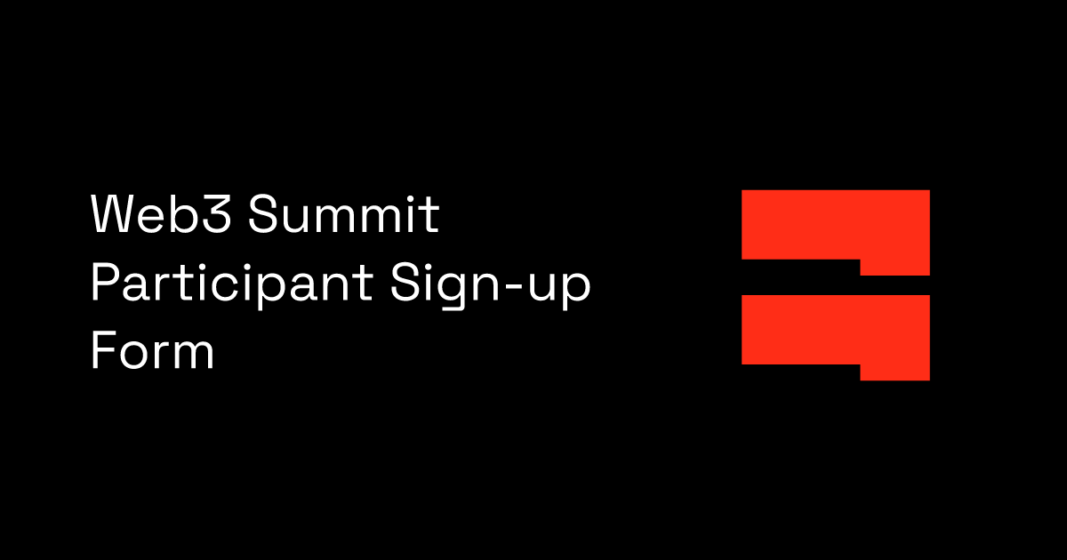 Web3 Summit Participant Sign-up Form