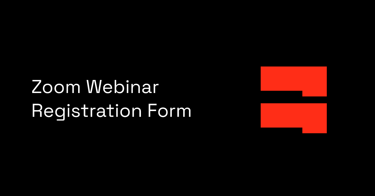 Zoom Webinar Registration Form